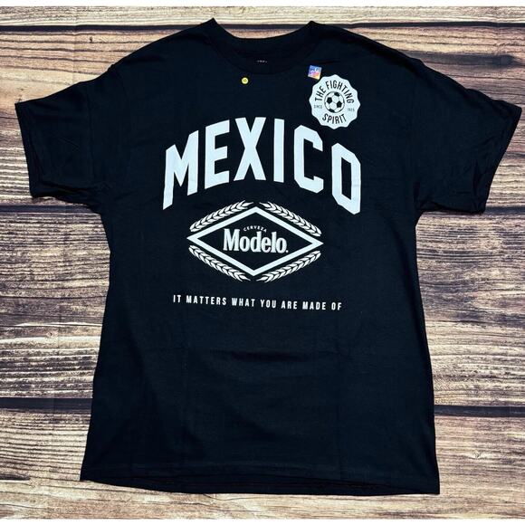Casual | Shirts | Modelo Soccer Graphic Tshirt Large Black Beer Casual ...
